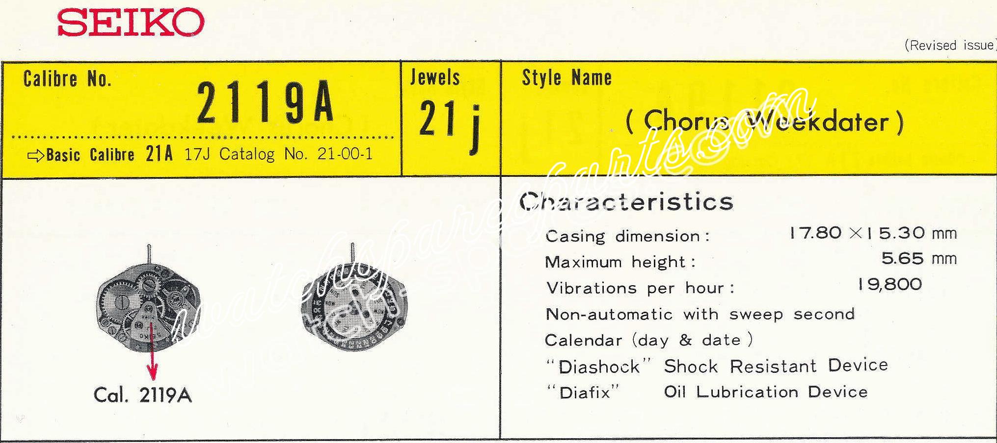 SEIKO 2119A - www.watchsparesparts.com